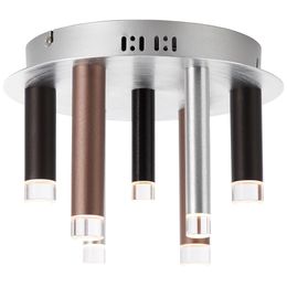 LED Deckenleuchte Brilliant "Cembalo" Lampen Gr. Ø 30 cm Höhe: 21,5 cm, braun (braun, kaffee) LED Deckenlampen