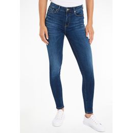 Jeansjeggings Tommy Hilfiger "COMO SKINNY RW DOREEN" Gr. 25, Länge 28, blau (doreen) Damen Jeans Jeansleggings