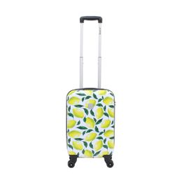 Koffer Saxoline "Lemon" Gr. B/H/T: 39 cm x 55 cm x 20 cm, gelb (weiß, gelb) Koffer Trolleys