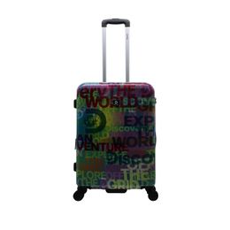 Koffer DISCOVERY "EXPLORE THE WORLD" Gr. B/H/T: 44 cm x 67 cm x 28 cm, bunt (mehrfarbig) Koffer Trolleys