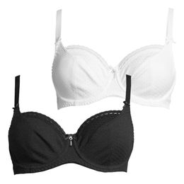Petite Fleur Bra female Black, White size 75