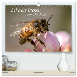 Calvendo Sehe die Bienen (hochwertiger Premium Wandkalender 2025 DIN A2 quer), Kunstdruck in Hochglanz