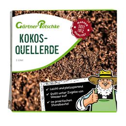 Gärtner Pötschke Anzucht- und Kräuter Kokosquellerde, torffrei, 1 Liter