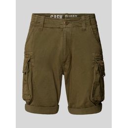 Alpha Industries Regular Fit Cargoshorts mit Label-Stitching Modell 'CREW SHORT'