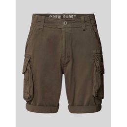 Alpha Industries Regular Fit Cargoshorts mit Label-Stitching Modell 'CREW SHORT'