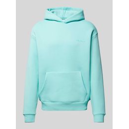 Review Hoodie mit Label-Applikation