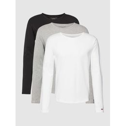 Tommy Hilfiger Longsleeve mit Label-Stitching im 3er-Pack