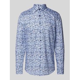 Eterna Slim Fit Business-Hemd mit floralem Muster