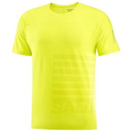 Salomon - Sense Aero S/S Tee GFX - Laufshirt Gr S gelb