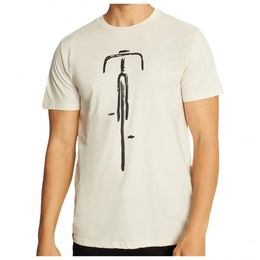DEDICATED - T-Shirt Stockholm Bike Front - T-Shirt Gr XL beige