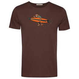 Greenbomb - Animal Sloth Surf Spice - T-Shirts - T-Shirt Gr XL braun