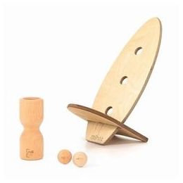 rollholz Balance Board Set klein Buche dunkeles Brett