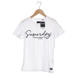 Superdry Damen T-Shirt, weiß, Gr. 34
