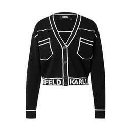 K by KARL LAGERFELD Karl Lagerfeld Strickjacke Damen Gr&ouml;&szlig;e XL schwarz / wei&szlig;
