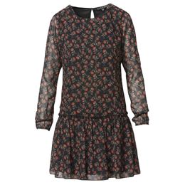 Koroshi Kleid Damen Gr&ouml;&szlig;e 44 mischfarben / schwarz Winterkleid