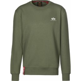 Alpha Industries Sweatshirt Herren Gr&ouml;&szlig;e XS oliv / wei&szlig;