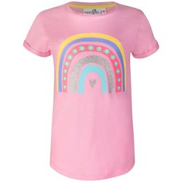 happy girls - T-Shirt BOHO-RAINBOW in candy pink, Gr.92