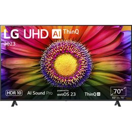 F (A bis G) LG LCD-LED Fernseher "70UR80006LJ" schwarz LED Fernseher Bestseller