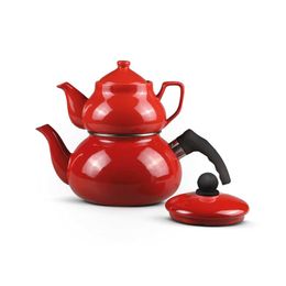 Schäfer Teekessel 0,9 Liter und Wasserkessel 2,5 Liter Induktion Rot