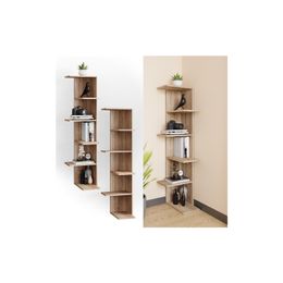 VICCO B&uuml;cherregal Standregal Eckregal Tera SON 6 Etagen Wandregal Nischenregal