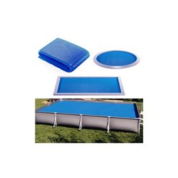 OK-Living Eckige Solarfolie Pool blau, Solarabdeckplane 600x400 cm