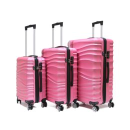 Reisekoffer Koffer 3 tlg Hartschale Trolley Set Kofferset Handgep&auml;ck