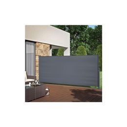 Oskar ALU Seitenmarkise Sichtschutz 160x350cm Sonnenschutz Seitenrollo Markise 280g/m²