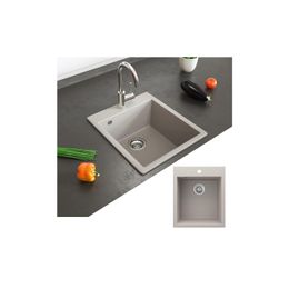 Bergstr&ouml;m Bergstr&ouml;m Granit Sp&uuml;le K&uuml;chensp&uuml;le Einbausp&uuml;le Sp&uuml;lbecken 425x500mm Beige