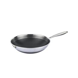 Wok Pfanne Edelstahl Wabenstruktur Ø32cm Induktion Anti Haft Kratzfest