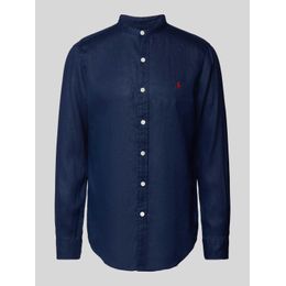 Polo Ralph Lauren Slim Fit Freizeithemd aus Leinen mit Maokragen