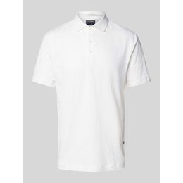 OLYMP Regular Fit Poloshirt aus Leinen-Elasthan-Mix