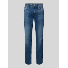 Petrol Slim Fit Jeans im 5-Pocket-Design