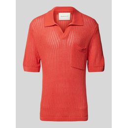 Gant Poloshirt aus Leinen-Mix in unifarbenem Design