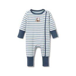 Tchibo Baby-Pyjama - Blau/Gestreift - Baby - Gr.: 98/104