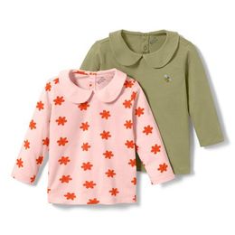 Tchibo 2 Baby-Shirts - Olivgrün - Kinder - Gr.: 50/56