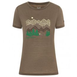 super.natural - Women's Camping Nights Tee - Merinoshirt Gr XS braun