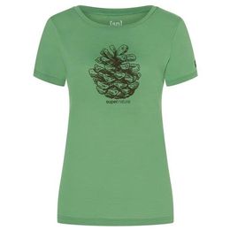 super.natural - Women's Pine Cone Tee - Merinoshirt Gr XS grün