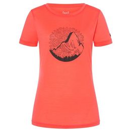 super.natural - Women's Mountain Mandala Tee - Merinoshirt Gr S rot