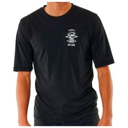 Rip Curl - Icons Surflite UVP S/S - T-Shirt Gr S schwarz