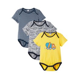 bonprix Baby Kurzarmbody (3er-Pack) Bio-Baumwolle