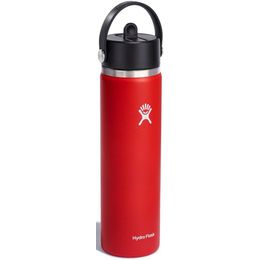Hydro Flask Trinkflasche 24 OZ WIDE FLEX STRAW CAP, doppelte TempShield®-Isolierung, 710 ml, rot