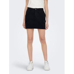 Only Minirock ONLMALFY LIFE SHORT CARGO SKIRT PNT, schwarz