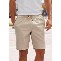 John Devin Shorts Bermuda kurze Hose aus elastischer Baumwoll-Qualität, beige