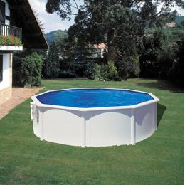 GRE Rundpool Aufstell Stahlwandpool (Komplett-Set, 5-tlg), ØxH: 460 x 120 cm, weiß