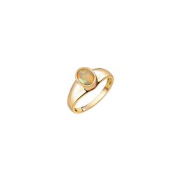 Vivance Fingerring 585/- Gelbgold glanz oval Opal, gelb