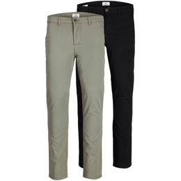 Jack & Jones Jack & Jones Chinohose SLIM FIT MARCO 2PCS (Packung, 2-tlg., 2er-Pack), grün|schwarz