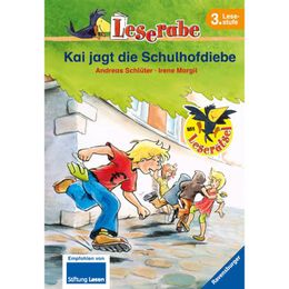 RAVENSBURGER VERLAG Kai jagt die Schulhofdiebe - Leserabe 3. Klasse - Erstlesebuch für Kinder ab 8 Jahren - Irene Margil, Andreas Schlüter, Kartoniert (TB)