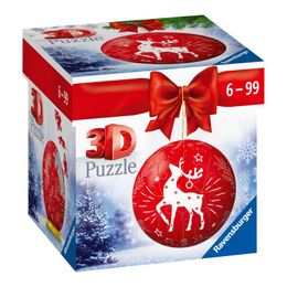 RAVENSBURGER VERLAG Puzzle-Ball Weihnachtskugel Rentier (Kinderpuzzle)