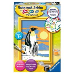 RAVENSBURGER VERLAG Ravensburger Malen nach Zahlen 28466 - Süße Pinguine - Kinder ab 7 Jahren