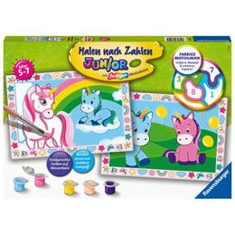 RAVENSBURGER VERLAG Ravensburger Malen nach Zahlen 28510 - Zauberhafte Einhörner - Kinder 5-7 Jahren